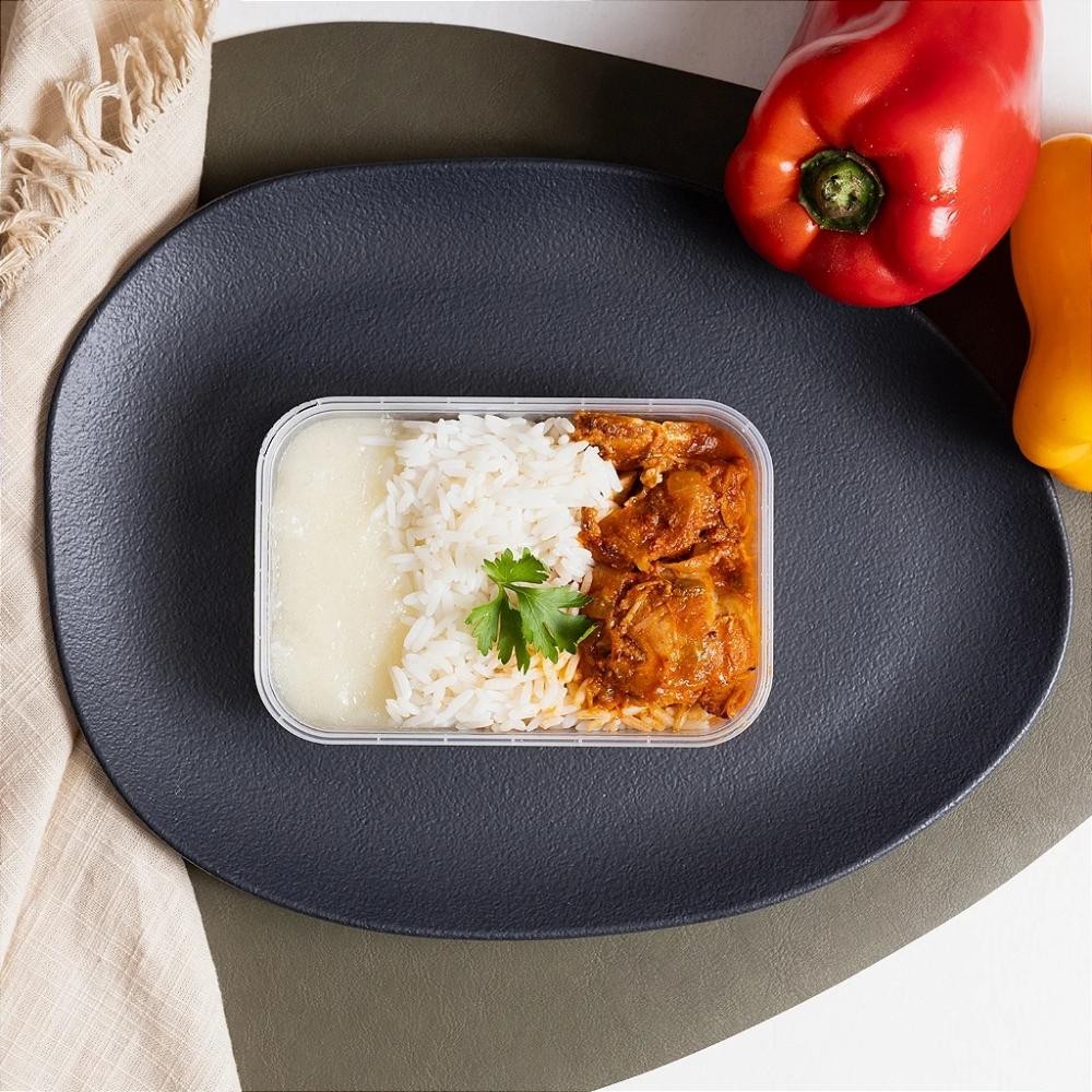 Aloha Fit Food - 50. Arroz e purê de aipim com sobrecoxa ensopada (449 ...