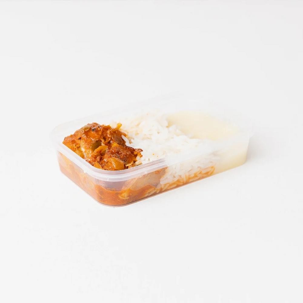 Aloha Fit Food - 50. Arroz e purê de aipim com sobrecoxa ensopada (449 ...